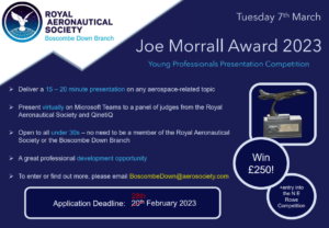 Joe Morrall Award 2023 *Application Deadline Extended* - RAeS Boscombe ...